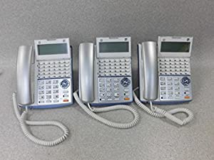 TD720(W) 3台セット サクサ PLATIA 18ボタン標準電話機(白)(中古品)