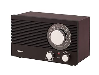 コイズミ ホームラジオ AM/FM ワイドFM対応 大型ダイヤル 木目 SAD-7223/M(中古品)