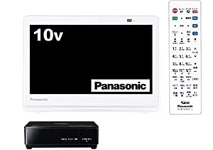 パナソニック 10V型 液晶 テレビ プライベート・ビエラ UN-10E8-W 2018年モデル(中古品)