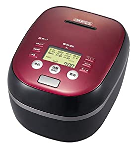 タイガー 土鍋圧力IH炊飯ジャー（5.5合炊き）　ボルドーブラックTIGER　炊きたて JPH-B101-KB(中古品)