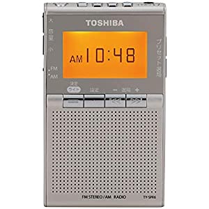東芝 ワイドFM/AMポケットラジオTOSHIBA TY-SPR6-N(中古品)