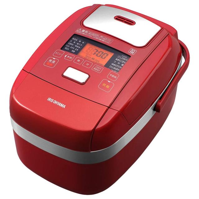 アイリスオーヤマ 炊飯器 5.5合 圧力IH式 メタリックレッド 圧力IH式 銘柄炊き分け機 (中古品)