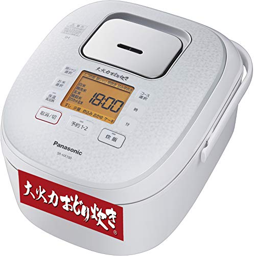 パナソニック 炊飯器 5.5合 IH式 大火力おどり炊き スノーホワイト SR-HX100-W(中古品)