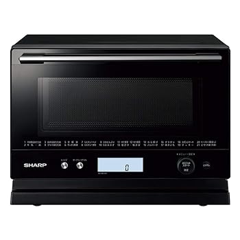 シャープ オーブンレンジ PLAINLY 18L ワイドフラット ブラック RE-WF181-B(中古品)