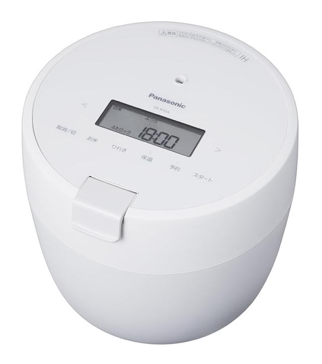 パナソニック 炊飯器 5合 圧力IH コンパクトサイズ ふた食洗機対応 ホワイト SR-R10A-(中古品)