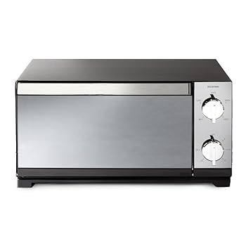 アイリスオーヤマ(IRIS OHYAMA) トースター オーブントースター ミラー調 横型 4枚焼き 無段階温度調節 トレー付(中古品)