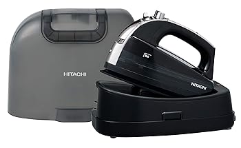 日立 コードレススチームアイロン ハンガースチーム機能付き 温度表示液晶ディスプレイ搭載 高温・中温スチーム (中古:非常に良い)