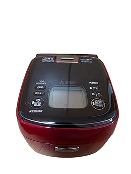 三菱 NJ-SEA06-R(ミラノレッド) 備長炭 炭炊釜 ジャー炊飯器 3.5合(中古品)