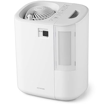 アイリスオーヤマ サーキュレーター加湿器 ハイブリッド式 上下左右首振り 最大加湿量550ml/h 湿度デジタル表示 (中古品)