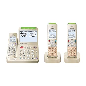 シャープ 電話機 コードレス 子機2台付き 振り込め詐欺対策機能搭載 JD-AT95CW(中古:非常に良い)