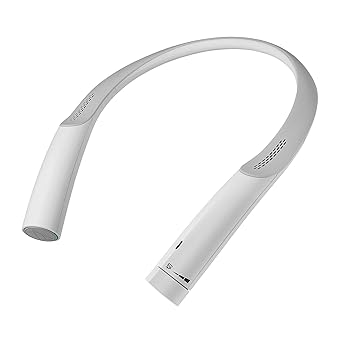 オーディオテクニカ ネックスピーカー テレビ用 2.4GHz ワイヤレス はっきり音 ステレオ かんたん操作 置くだけ (中古品)