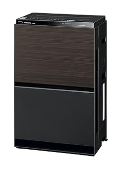 パナソニック 加湿 空気清浄機 ナノイーX 48兆 エコナビ搭載 ~40畳 木目調 F-VXU90-TM(中古品)