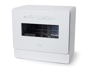 シロカ 2WAY食器洗い乾燥機[4〜5人用/温風乾燥機能/バケツ給水/食器36点/UV除菌/食洗機/工事不要/分岐水栓可/タ (中古品)