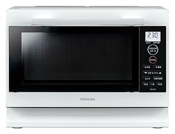 TOSHIBA(東芝) 電子レンジ 23L ER-XS23(W) ホワイト フラットテーブル ワンタッチあたため 高精度赤外線センサー(中古品)