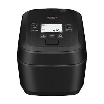 日立 炊飯器 5.5合 圧力&スチームIH 蒸気カット RZ-W100GM K 漆黒 八代目儀兵衛 監修 日本製 圧騰甘み炊き 大火 (中古:未使用・未開封)