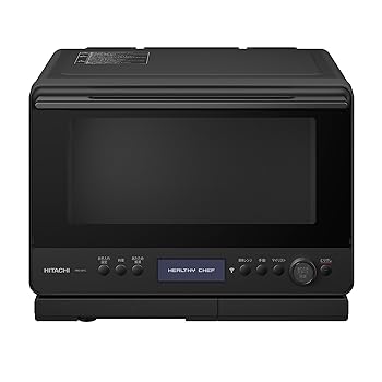 日立 過熱水蒸気 オーブンレンジ ヘルシーシェフ 30L MRO-W1C K フロストブラック 熱風コンベクション 2段式 Wス(中古品)