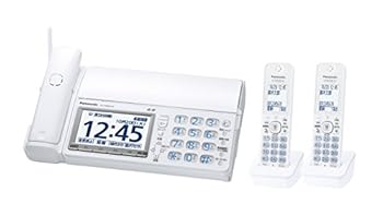パナソニック おたっくす デジタルコードレスFAX 子機2台付き 1.9GHz DECT準拠方式 ホワイト KX-PD604DW-W(中古品)