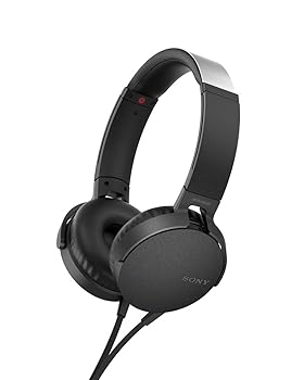 ソニー ヘッドホン 重低音モデル MDR-XB550AP : 折りたたみ式 リモコン・マイク付き ブラック MDR-XB550AP B(中古:未使用・未開封)