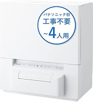 パナソニック 食器洗い乾燥機 ホワイト NP-TSP1-W 賃貸住宅にも置ける タンク式 スリムサイズ 工事不要 食洗機(中古品)