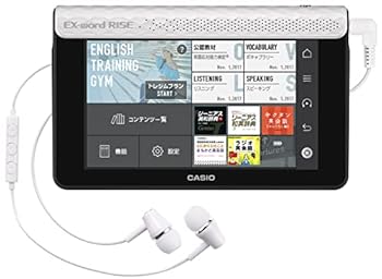 カシオ デジタル英会話学習機 EX-word RISE KT-S7 液晶保護フィルム付き パールホワイト(中古品)