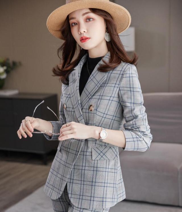 スーツ レディース ママスーツ チェック柄ストレッチ 卒業式 卒園式 セットアップ 洗える パンツスーツ ビジネス 春夏秋冬 フォーマル 大きいサイズ 通勤 入学式 入園式 セレモニー OL