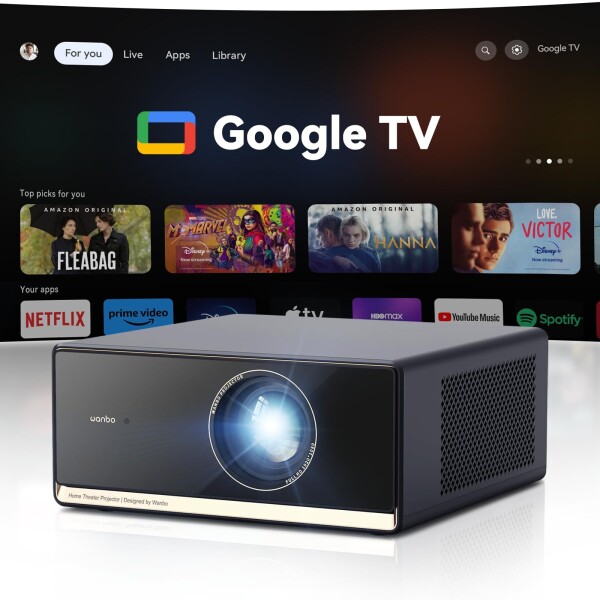 プロジェクター 超明るい 4K対応 フルHD HDR10 26dB静音 10000+アプリ 音声制御 5G WiFi瞬時ブルートゥース chromecast 対応 12W HiFi スピーカー内蔵 オートフォーカス/自動台形補正/スクリーンアジ