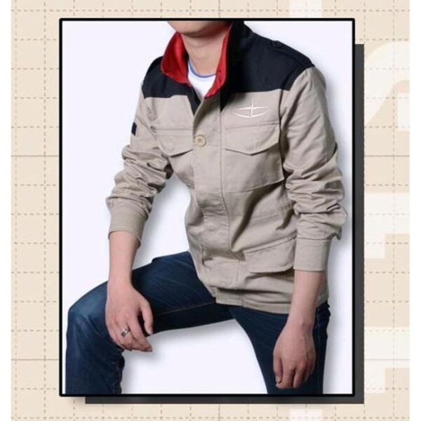 (nightbaby) コスプレ衣装 機動戦士ガンダム 風、地球連邦軍 ジャケット cosplay、作業服、洗濯可 (M)