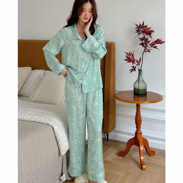 パジャマ Vネック 綿100％ ルームウェア レディース 上下セット M Lサイズ ゆったり かぶり コットン トリコ 着る保湿クリーム シアバター オリーブオイル ナイトウェア プレゼント オールシーズン ダブルガーゼ ギフト 快適 JITIFA