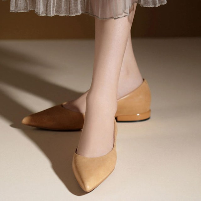 パンプス レディース ポインテッドトゥ 本革 フラットパンプスシューズ 黒 レディース ぺたんこパンプス 歩きやすい 痛くない 大人っぽい シューズ 靴 フラット ぺたんこ ローヒール 入学式 ママ 通勤 結婚式 冠婚葬祭