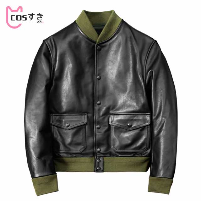 レザージャケット 本革 メンズ 馬革バイクジャケット フライトジャケット ジャンバー 革ジャン ライダースジャケット