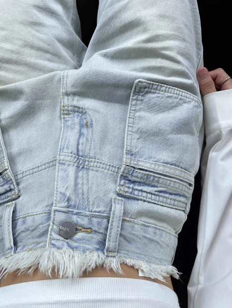 ダメージ加工デニム ストリート スタイル パンツ ボトムス Gパン