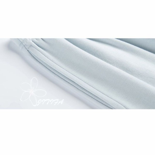 パジャマ カップル 綿100 ブルー 前開き Vネック 長袖 長ズボン 薄手