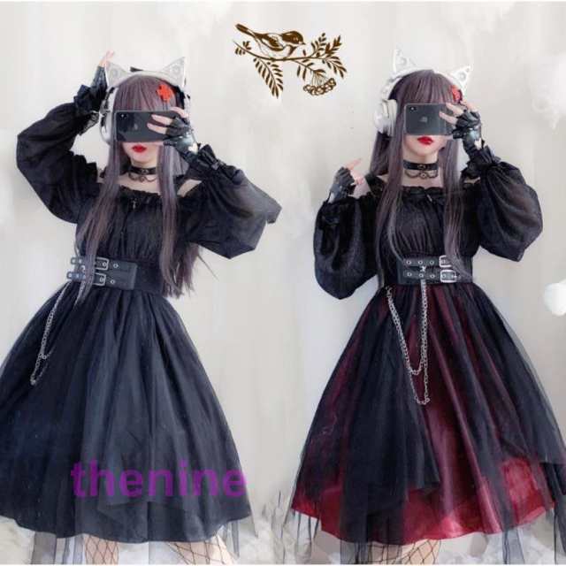 新発/Lolita系/黒系少女//森系/JSK/OP/ワンピース/ドレス変装/ロリータ