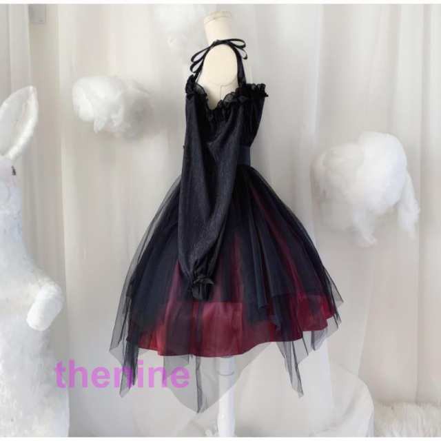 新発/Lolita系/黒系少女//森系/JSK/OP/ワンピース/ドレス変装/ロリータ