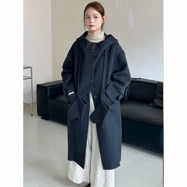 手袋付き ウール オフィス ふわふわ レディース 秋 手袋 暖か 羊毛 フード付き ダブルフェイス アウター 寒さ対策 防寒 グローブ ロングコート あったか ぬくぬく 高品質 冬 大人 ウールコート 可愛い 通勤 ウールコート カジュアル きれいめ ギフト 手袋付き ウール オフィス ふわふわ レディース 秋 手袋 暖か 羊毛