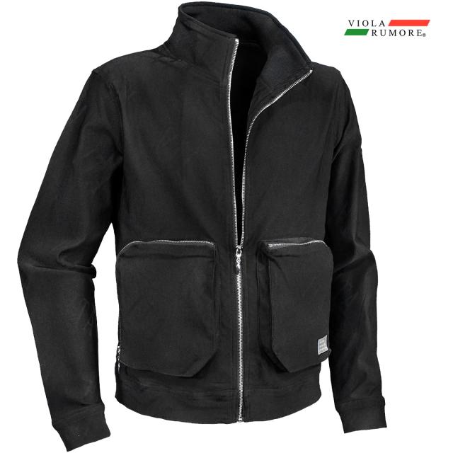 VIOLA rumore ヴィオラ ビオラ ジャケット ジップアップ ファスナーポケット メンズ ジャガード mens(ブラック黒) 42114
