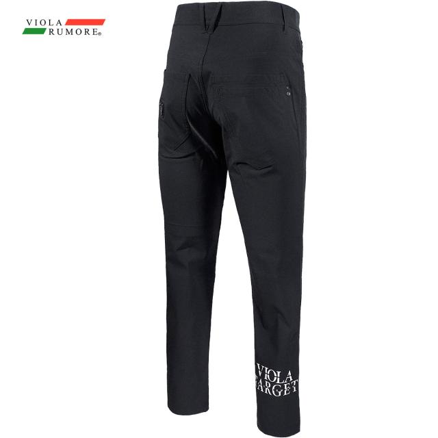 VIOLA rumore ヴィオラ ビオラ テーパードパンツ ダブルポケット ストレッチ メンズ ボトム(ブラック黒) 52202