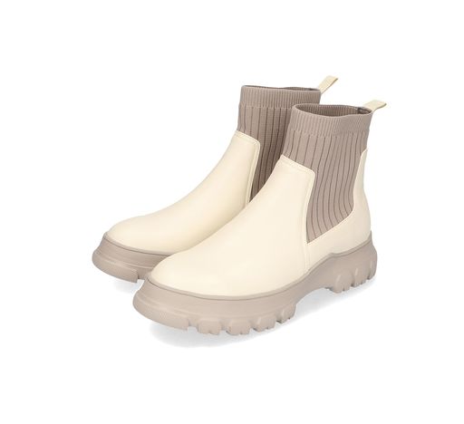 [オリエンタルトラフィック] ショートブーツ ニットブーツ トラックソール 厚底 ラウンドトゥ レディース 履きやすい 歩きやすい 大きいサイズ 小さいサイズ 軽い 31404 WHITE(23AW) 22.0~22.5 CM