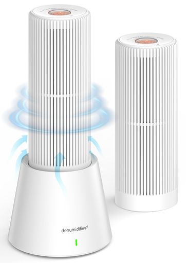 YURIOO 除湿機 小型【無電源&繰り返し使える】ミニ 除湿器 コードレス 乾燥スタンド*1+除湿ボトル*2 コンパクト 除湿剤 水捨て不要 静音 消臭 梅雨 カビ対策 強力除湿 湿気取り クローゼット…