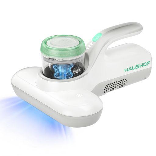 HAUSHOF 布団クリーナー コードレス 布団掃除機 ダニ 掃除機 充電式 ダニ対策 UV除菌 60000回/分高速叩き HEPAフィルター 布団 ベッド ソファ カーペット クッション 毛髪/ゴミ/埃除去 1.4KG軽量化