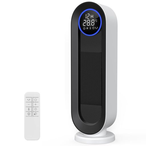 セラミックヒーター【2024年モデル&ECO恒温運転】電気ストーブ 節電対策 暖房器具 省エネ 自動首振り 電気ヒーター LEDディスプレ タイマー機能 電気ファンヒーター おしゃれ 800W/1200W パワ…