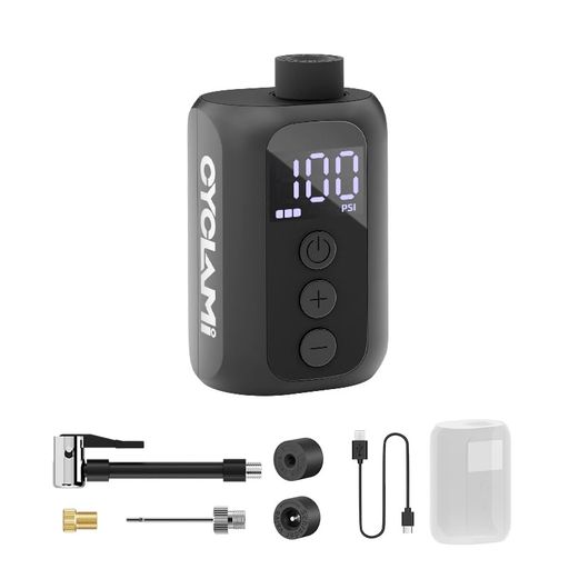 CYCLAMI A5S 自転車 空気入れ 100PSI気圧表示 携帯 電動ポンプ 携帯ポンプ 小型