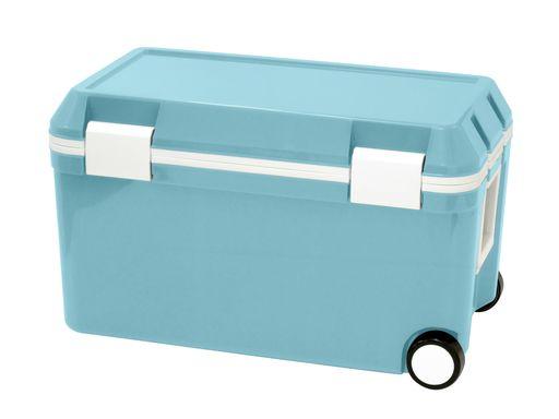 JEJアステージ フタが外せてお手入れ簡単 クーラーボックス フォレスクルー セラドンブルー 46L 日本製[幅635X奥行359X高さ383MM]2L ペットボトルを立てて収納できる 保冷 軽量 ホイール付 部…