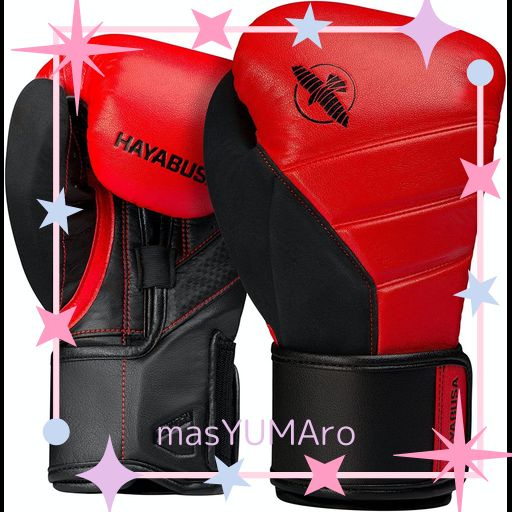 HAYABUSA T3ボクシンググローブ(男女兼用) - レッド/ブラック, 10OZ