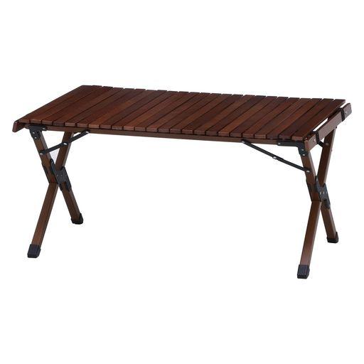 不二貿易 折りたたみ アウトドアテーブル ローテーブル 幅91CM ダークブラウン 軽量 持ち運び 水洗い可能 ハンス 37986