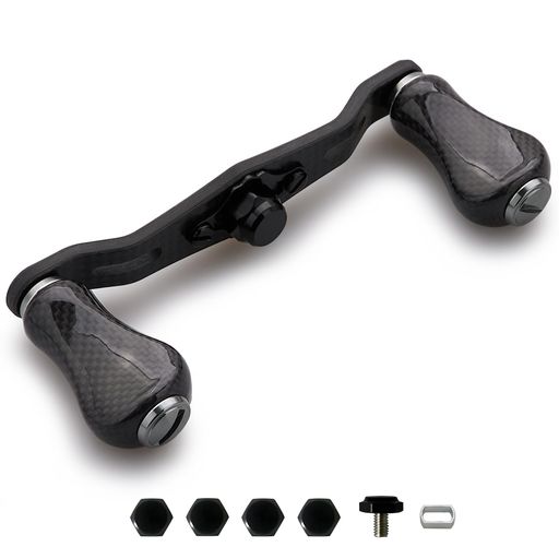 HEIGHTEN 85/95MM リール ハンドル 20MM/21MM ノブ 搭載 1.5K カーボン シマノ(SHIMANO) ダイワ(DAIWA) アブ(ABU) 通用 ベイトリール 用 GOURD SERIES (V2.0-85MM - ガンメタル