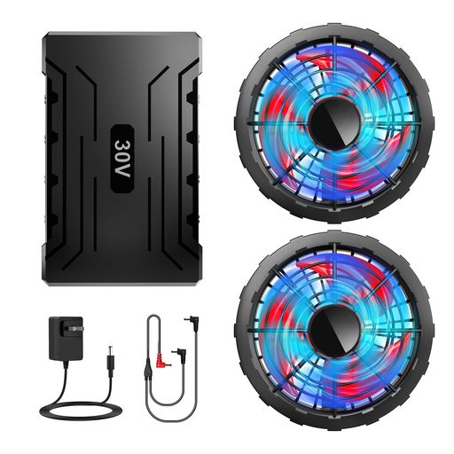 ファンバッテリーセット 空調作業服用【30V超高出力&40000大容量&2025新登場】ファン付きベスト用 バッテリーセット 5段階風力調節 急速充電 PSE認証済 現場作業 釣り 猛暑対策 父の日 プレ…