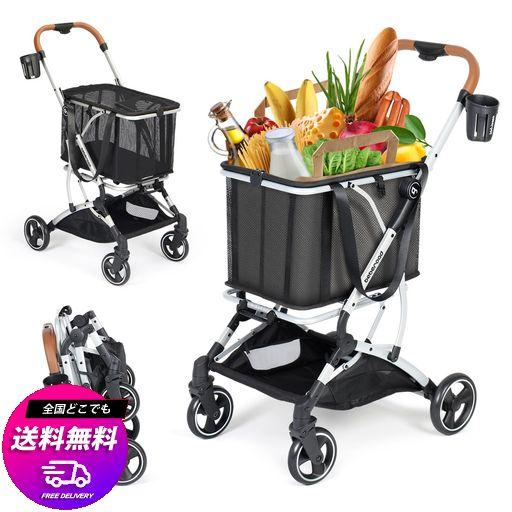BEBEROAD PETS T2 ショッピングカート 買い物カート キャリーカート かいものカート 折りたたみ 4輪 大容量 カート キャリーカート 軽量 コンパクト 台車 買い物バッグ 耐荷重(約)25KG