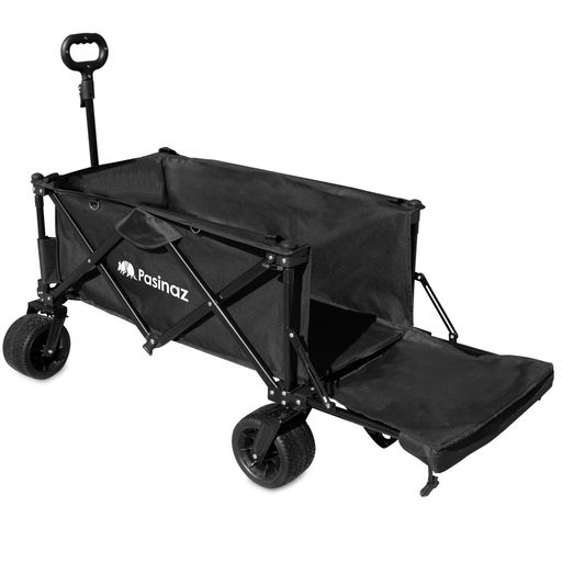 PASINAZ 2023年 NEWモデル アウトドアワゴン キャリーワゴン 耐荷重180KG 大容量 211L キャリーカート キャンプワゴン 折りたたみ 荷室拡張 4輪 伸縮ハンドル 頑丈タフ ワイドタイヤ タイヤロッ…