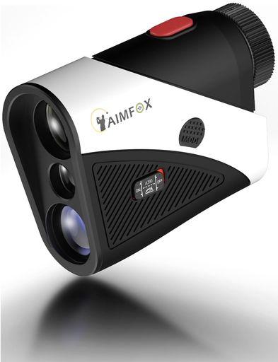 AIMFOX(アイムフォックス)ゴルフ距離計 125G 超軽量 ピンサーチ機能 手ぶれ補正機能 高低差測定 角度測定 距離測定 競技可能 700YD対応 0.25秒計測 6倍率光学FMC望遠 IP53防水 超小型 ゴルフ用 レ…